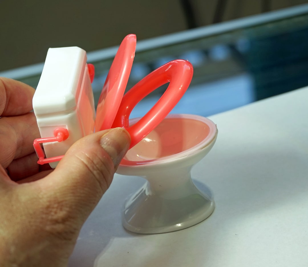 DOLLHOUSE TOILET MINIATURE Dollhouse Bathroom Accessory Birthday Gift ...