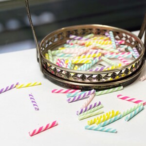 Mini TWISTED CANDY STICKS Cabochons Slime Charms Multicolor Candies ...