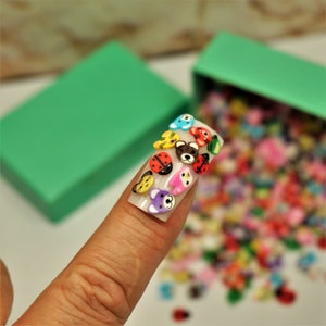 FIMO ANIMALS for NAILS 3D Nail Art Animals Fimo Slices Polymer Clay ...