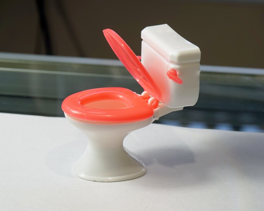 DOLLHOUSE TOILET MINIATURE, Dollhouse Bathroom Accessory, Birthday Gift ...