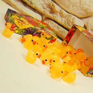 MINI YELLOW DUCKS Fairy Garden Animals Miniature Figures Tiny Baby ...