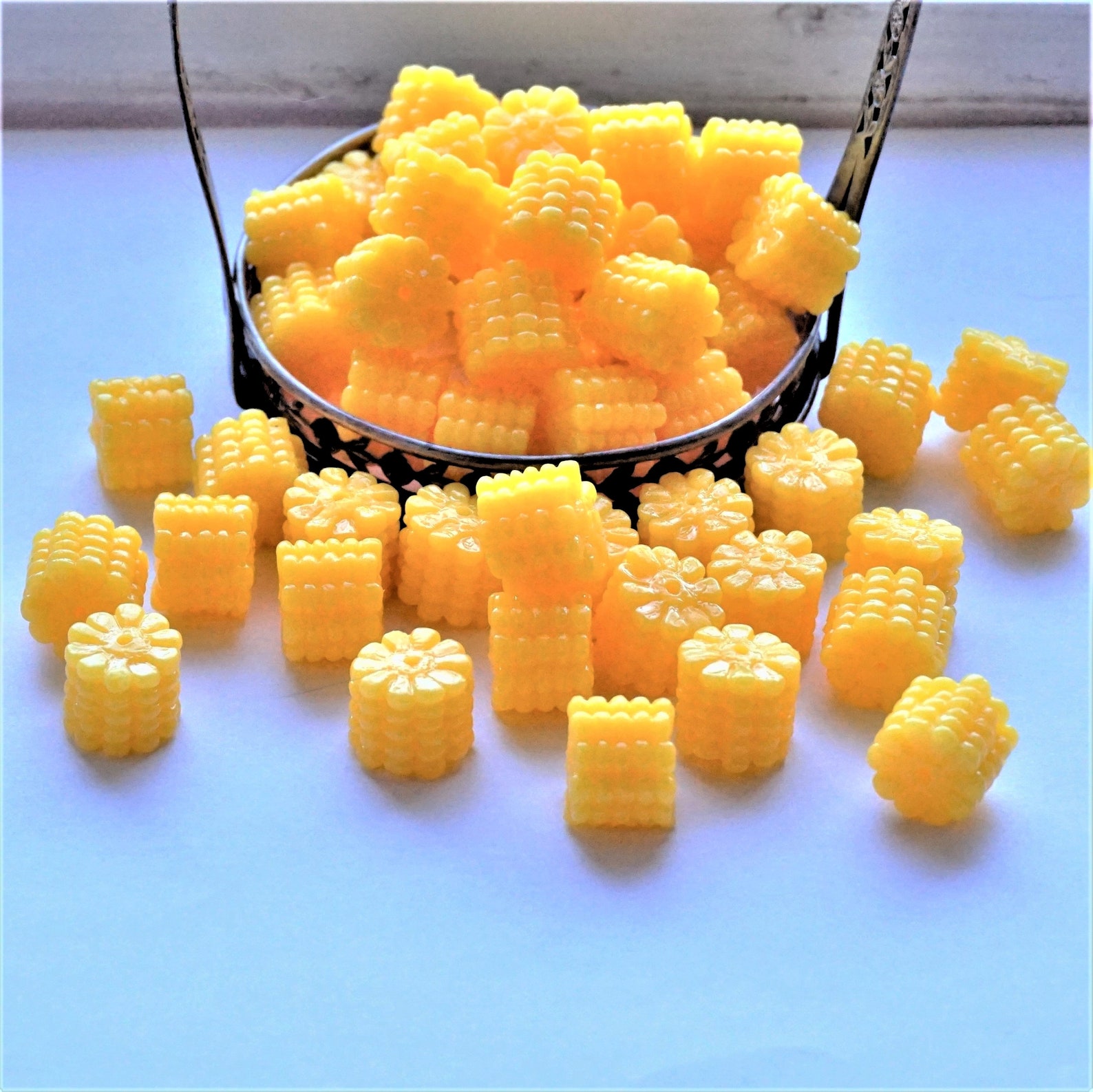 SOFT Resin CORN DIY Corn Cabochons Halloween Craft Yellow - Etsy