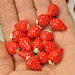 MINI STRAWBERRY FRUITS for Craft Dollhouse Miniature Food Resin ...