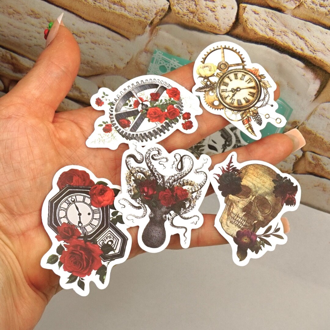 5 STEAMPUNK STICKERS Vintage Style Matte Stickers Steampunk - Etsy