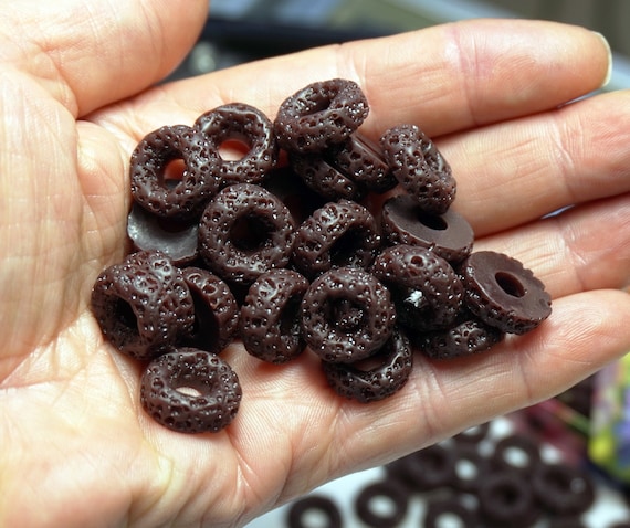 Resin CHOCOLATE Loops CEREAL for CRAFT Lifelike Chocolate | Etsy