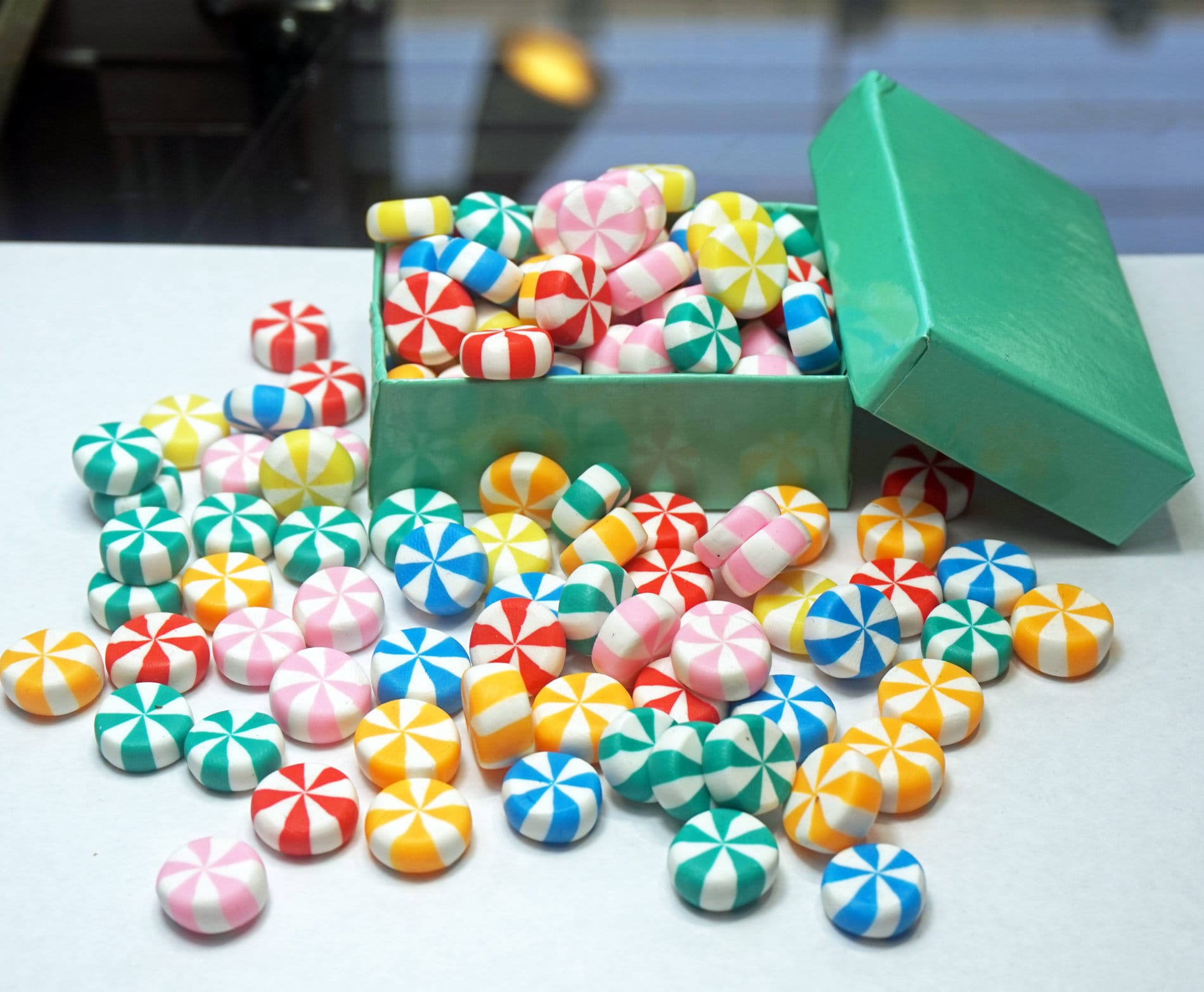 PEPPERMINT ROUND CANDIES For Craft Mixed Swirl Candy Cabochons | Etsy