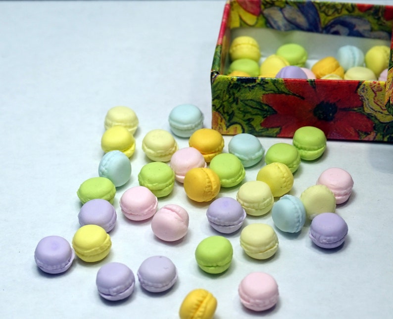 DIY PASTEL Mini MACAROONS Dollhouse Food Fake Food Clay - Etsy