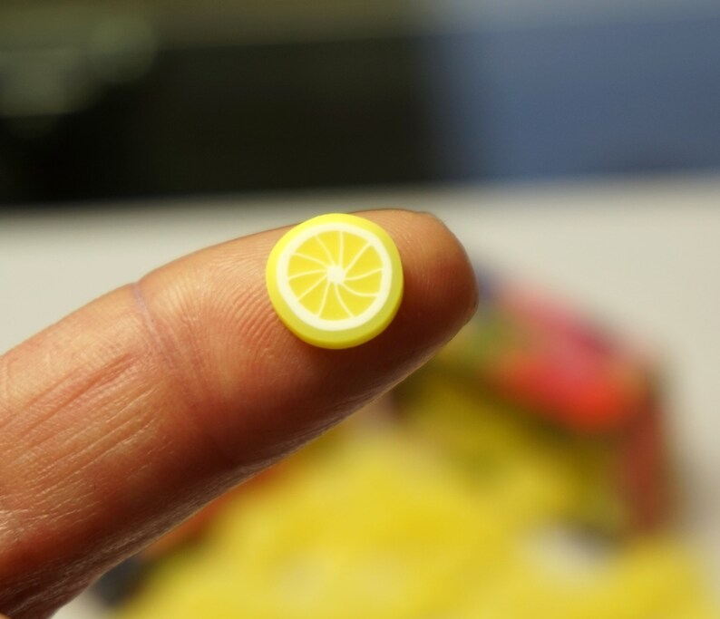 CITRUS LEMON FIMO Slices for Craft in Gift Box Polymer Clay | Etsy