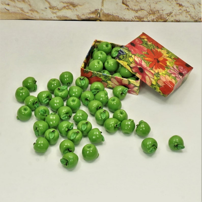 MINI Green APPLES FRUITS Dollhouse Food Miniatures Resin - Etsy