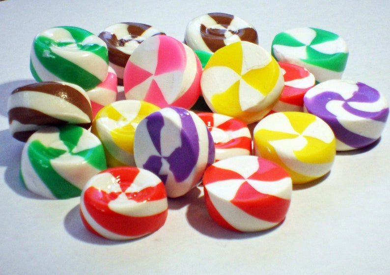 ROUND PEPPERMINT CANDIES for Craft Flatback Cabochons Big - Etsy