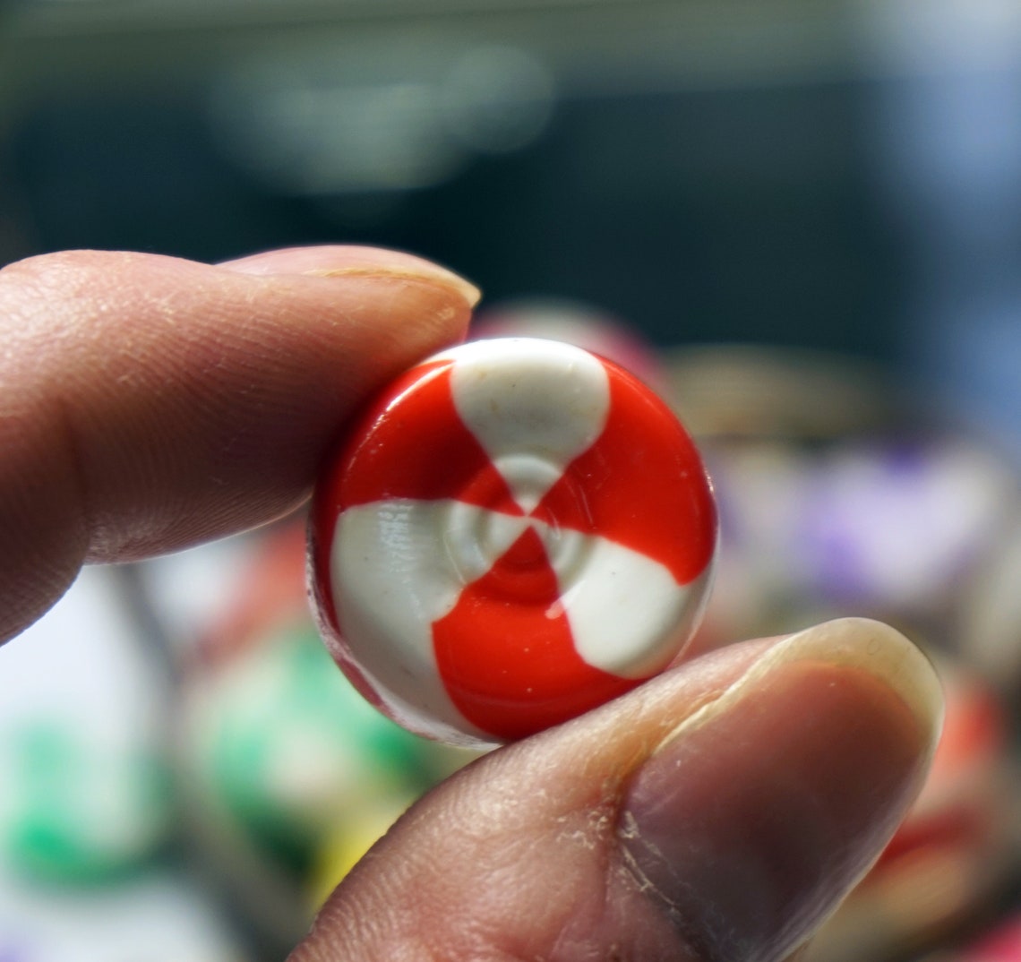 ROUND PEPPERMINT CANDIES For Craft Flatback Cabochons Big | Etsy