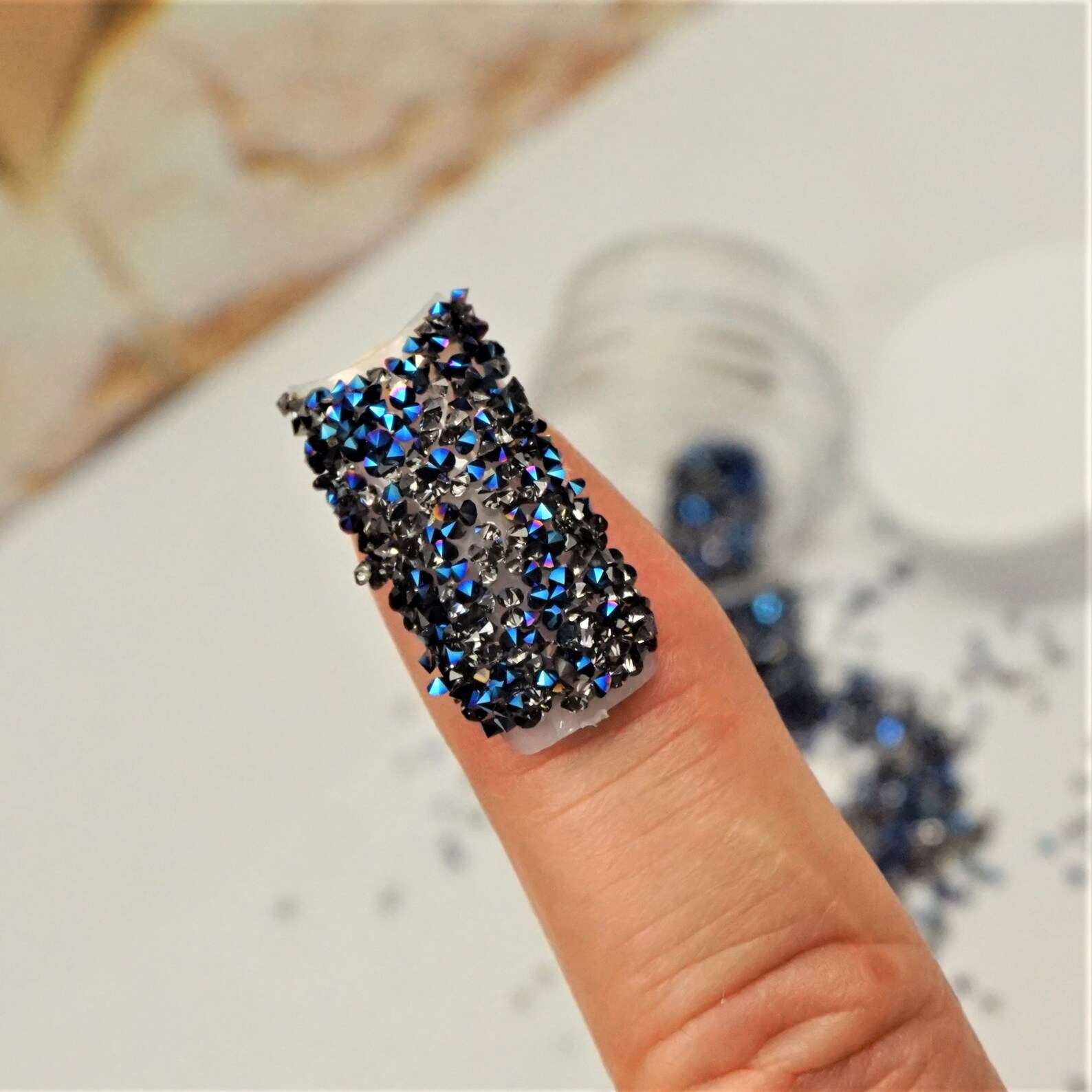 Gray Blue PREMIUM CRYSTALS for NAILS Pixie Dust Micro Zircon - Etsy