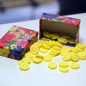 CITRUS LEMON FIMO Slices for Craft in Gift Box Polymer Clay | Etsy