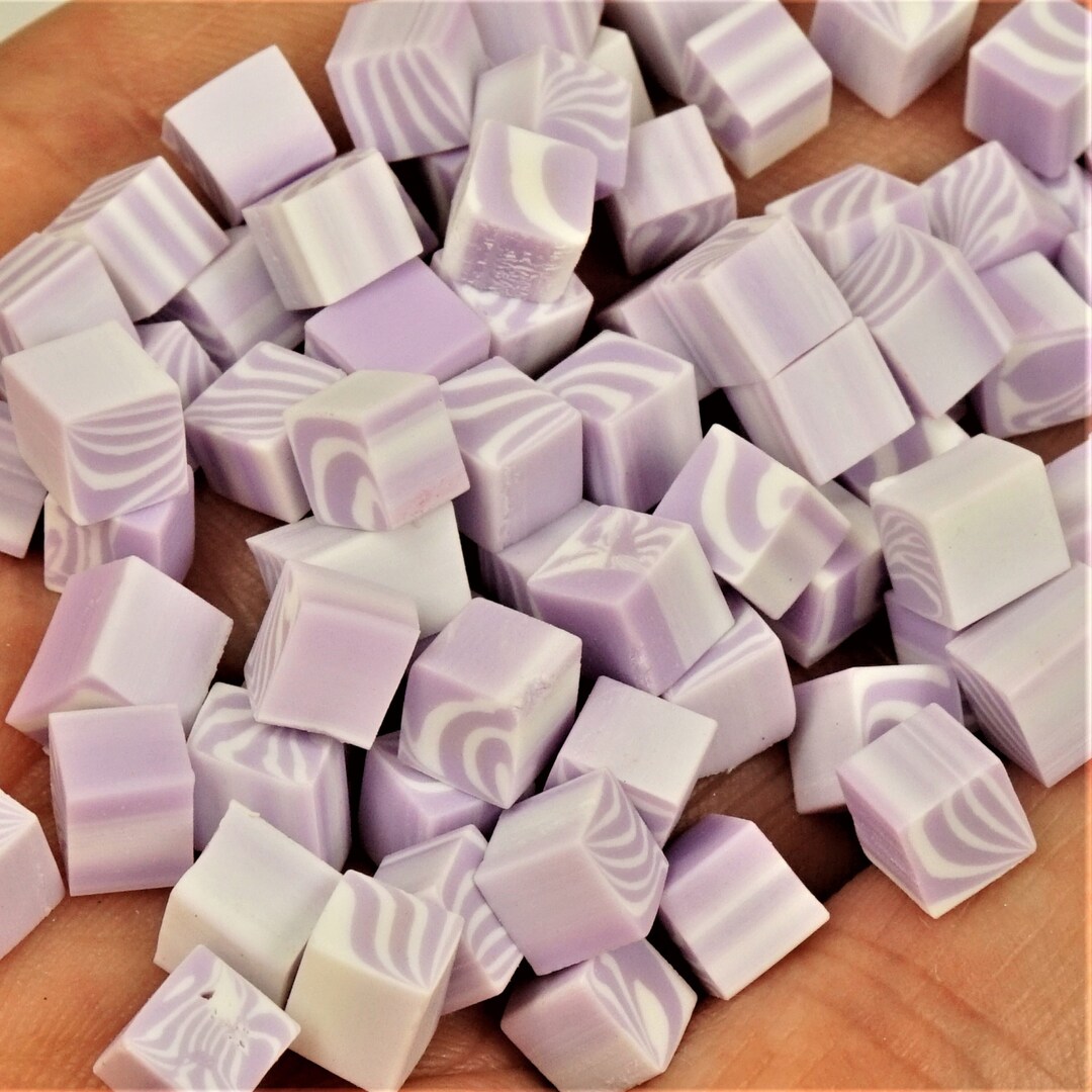 Marbled Clay Sprinkles: 5mm Purple Cubes, Dollhouse Mini Cookies - Etsy