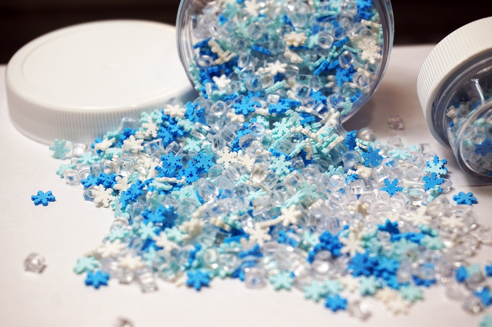 SNOWFLAKE CHRISTMAS SPRINKLES With Ice Christmas Craft | Etsy