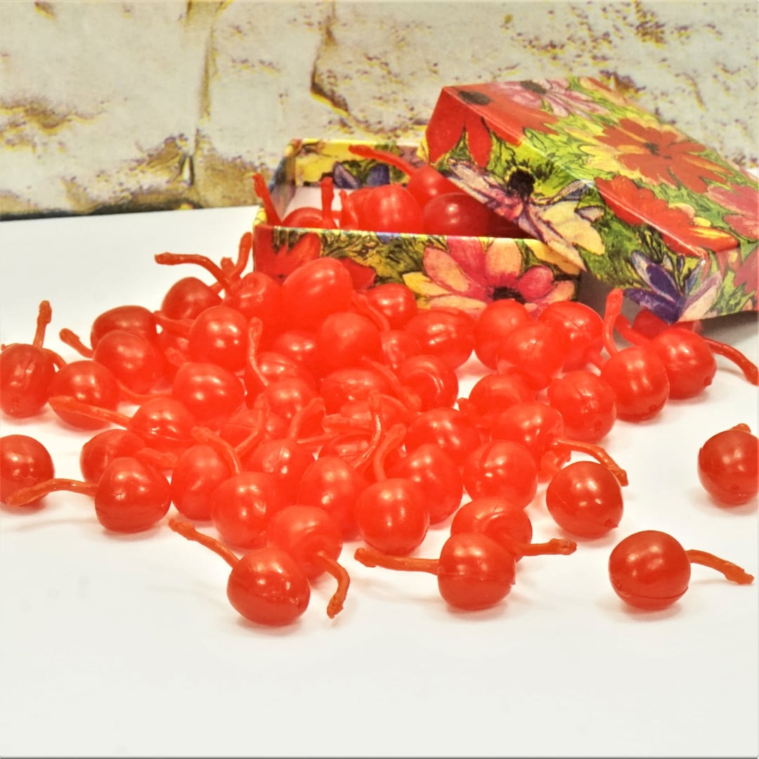 DOLLHOUSE RED CHERRIES, Diy Kawaii Mini Cherries, Small Gift Idea for ...