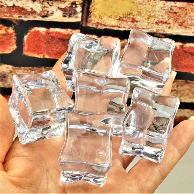 XL ICE CUBES for Craft Lifelike Clear Ice Cubes Christmas - Etsy