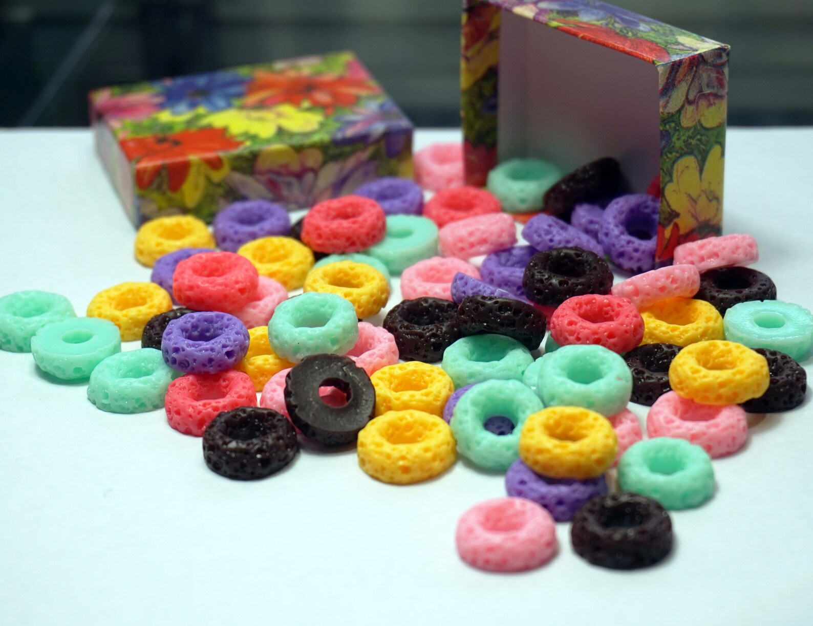 COLORFUL CEREAL for CRAFT, Real Size Froot Loops Cereal, Dollhouse Food ...