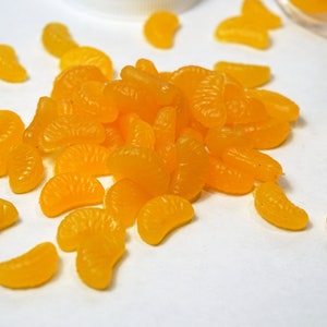 Mini TANGERINE FRUITS SLIME Plastic Tangerine Slices for Craft ...