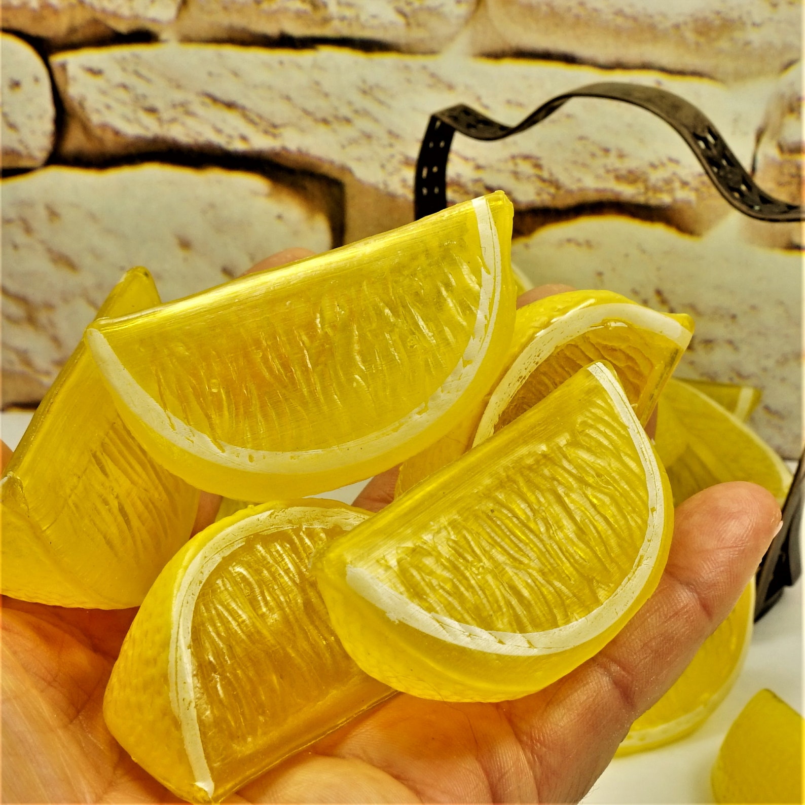 LIFELIKE CITRUS WEDGES Crafting Pieces Lime Wedges Lemon - Etsy