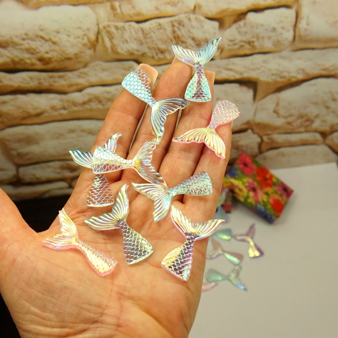 NEON MERMAID TAILS Pastel Colors Transparent Fishtail Dazzle Ornaments ...