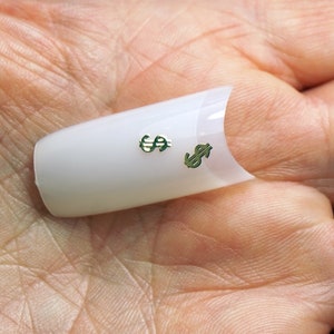 DOLLAR SIGN CHARMS for Nails Dollar Sign Nail Decals 3D Nail Art ...