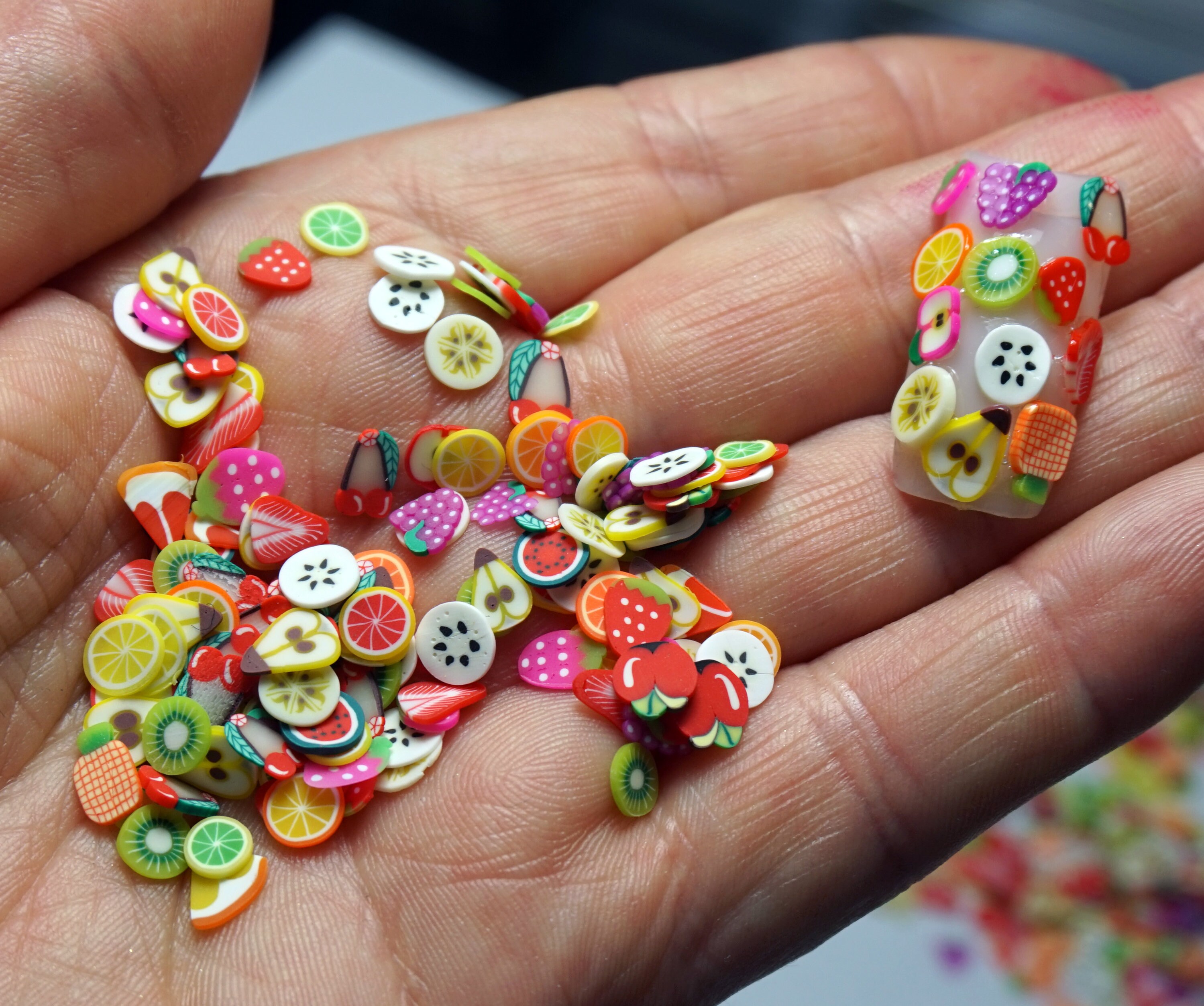 FIMO FRUIT SLICES 1000 Fimo Fruits Nail Art Nail Charms Fruit | Etsy