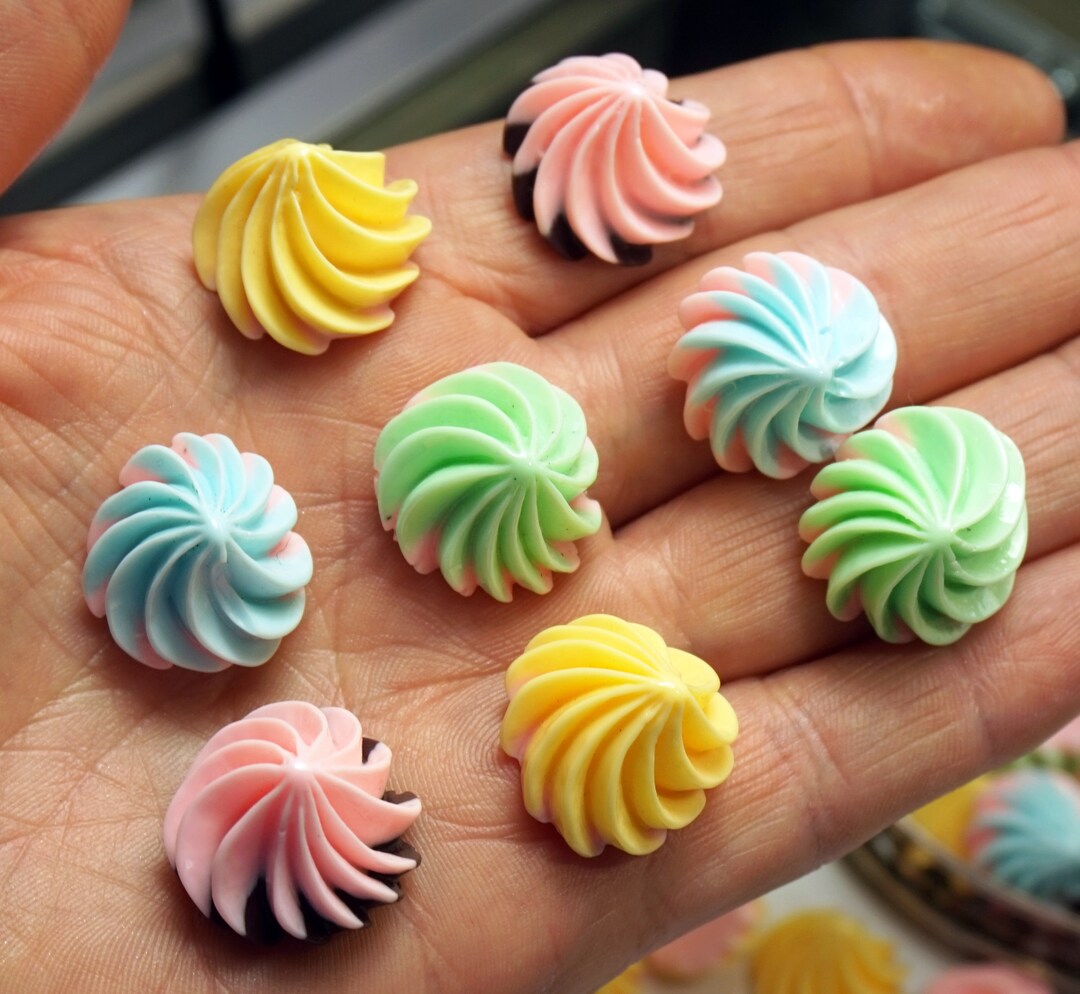 KAWAII MERINGUE COOKIES Flat Back Cabochons, Small Gift for Kids, Ready ...