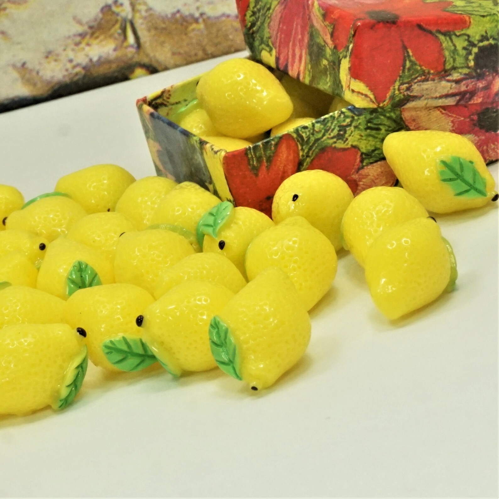 MINI LEMON FRUITS for Craft Dollhouse Miniature Food Resin | Etsy