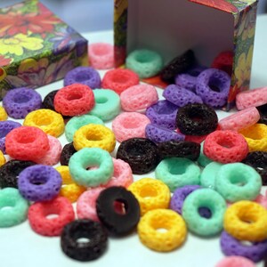 RESIN CEREAL for CRAFT Lifelike Froot Loops Cereal Real Size Cereal ...