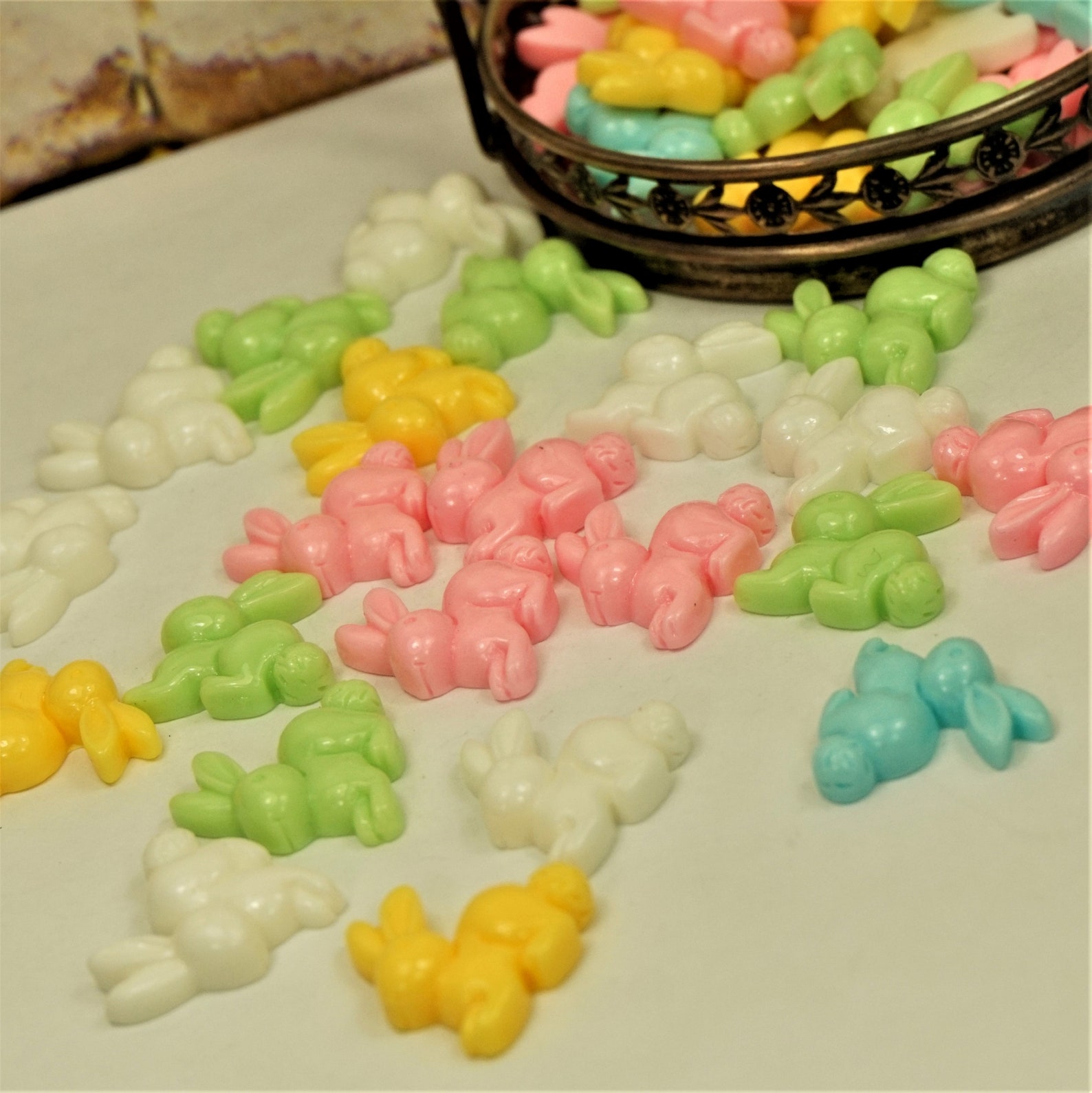 RESIN BUNNIES Flatback CABOCHONS Bunny Charms for Craft in | Etsy