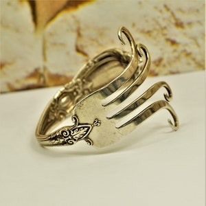 STERLING SILVER UTENSIL Cuff Bracelet, Rare Vintage Towle Fork Heavy ...