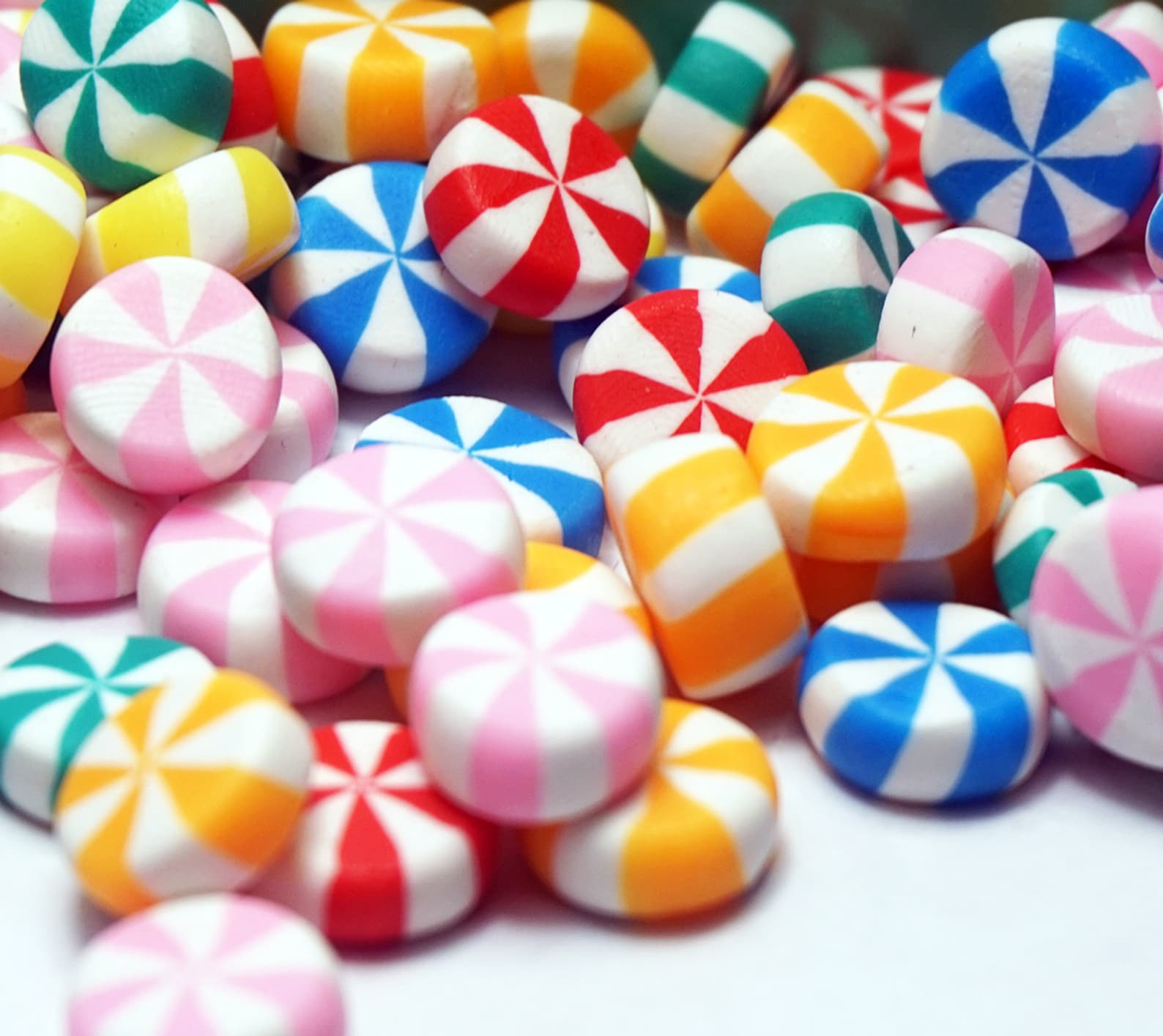 PEPPERMINT ROUND CANDIES for Craft Mixed Swirl Candy Cabochons - Etsy