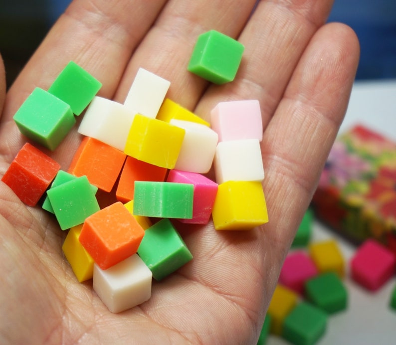 COLORFUL Mini CUBES for Craft DIY Resin Sugar Cubes Small - Etsy