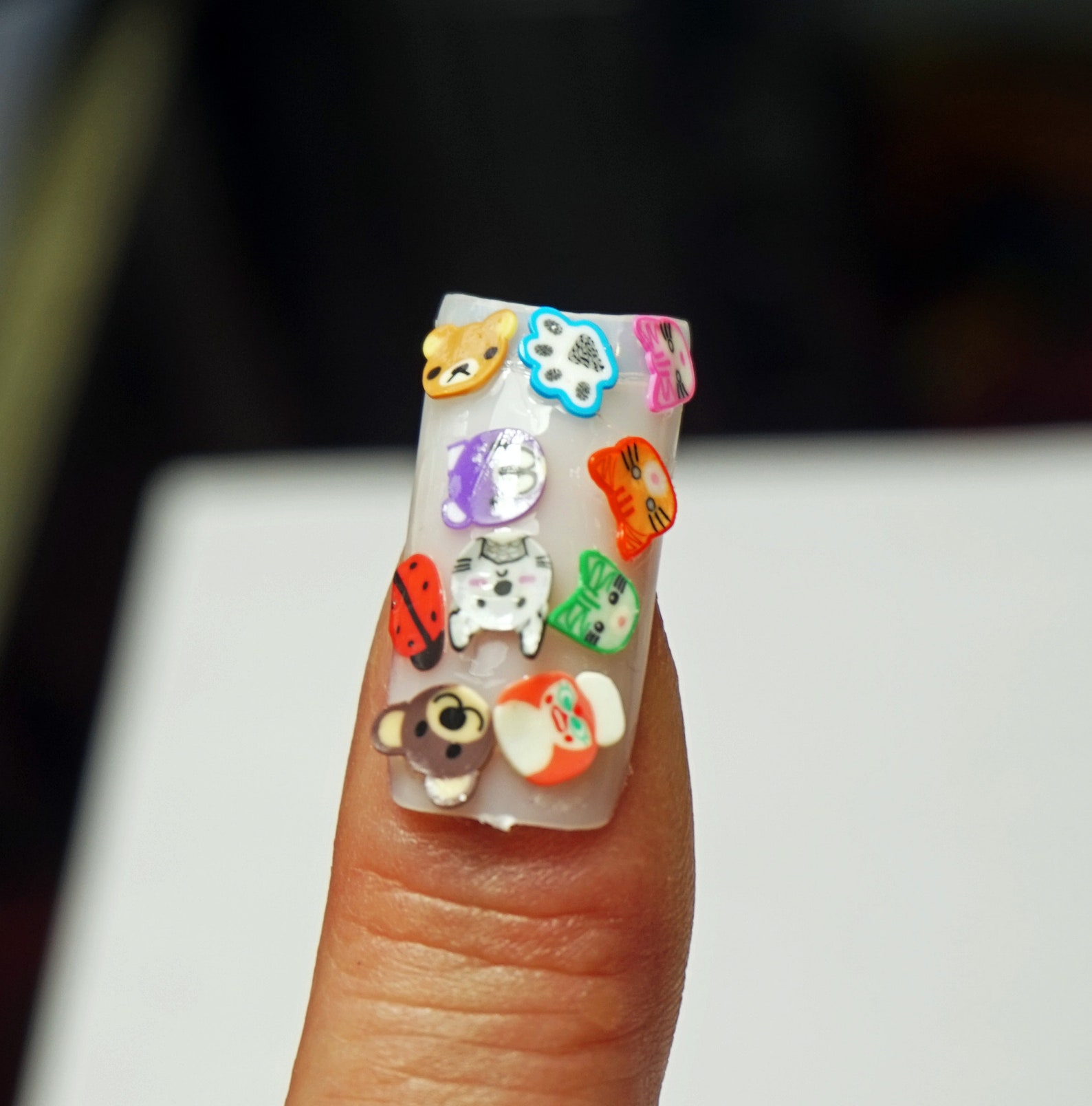 FIMO ANIMALS for NAILS 3D Nail Art Animals Fimo Slices Polymer | Etsy