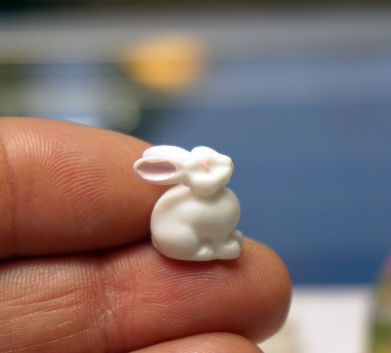 RESIN BUNNIES CABOCHONS Bunny Charms for Craft in Gift Box 10 - Etsy