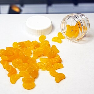 Mini TANGERINE FRUITS SLIME Plastic Tangerine Slices for Craft ...