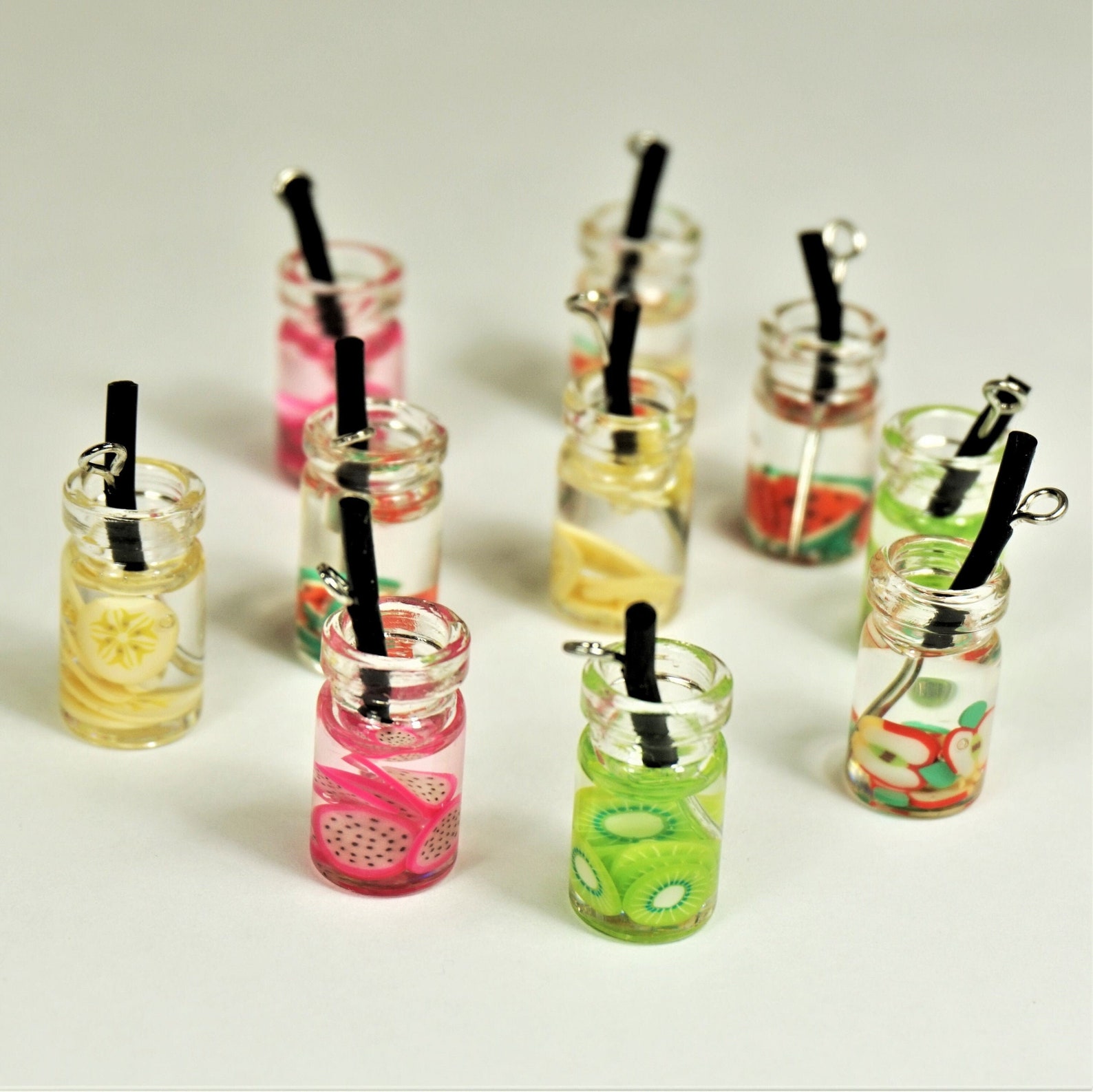 SMALL FRUIT CHARMS 2 Pc Jewelry Creation Fruit Pendants Dangle - Etsy