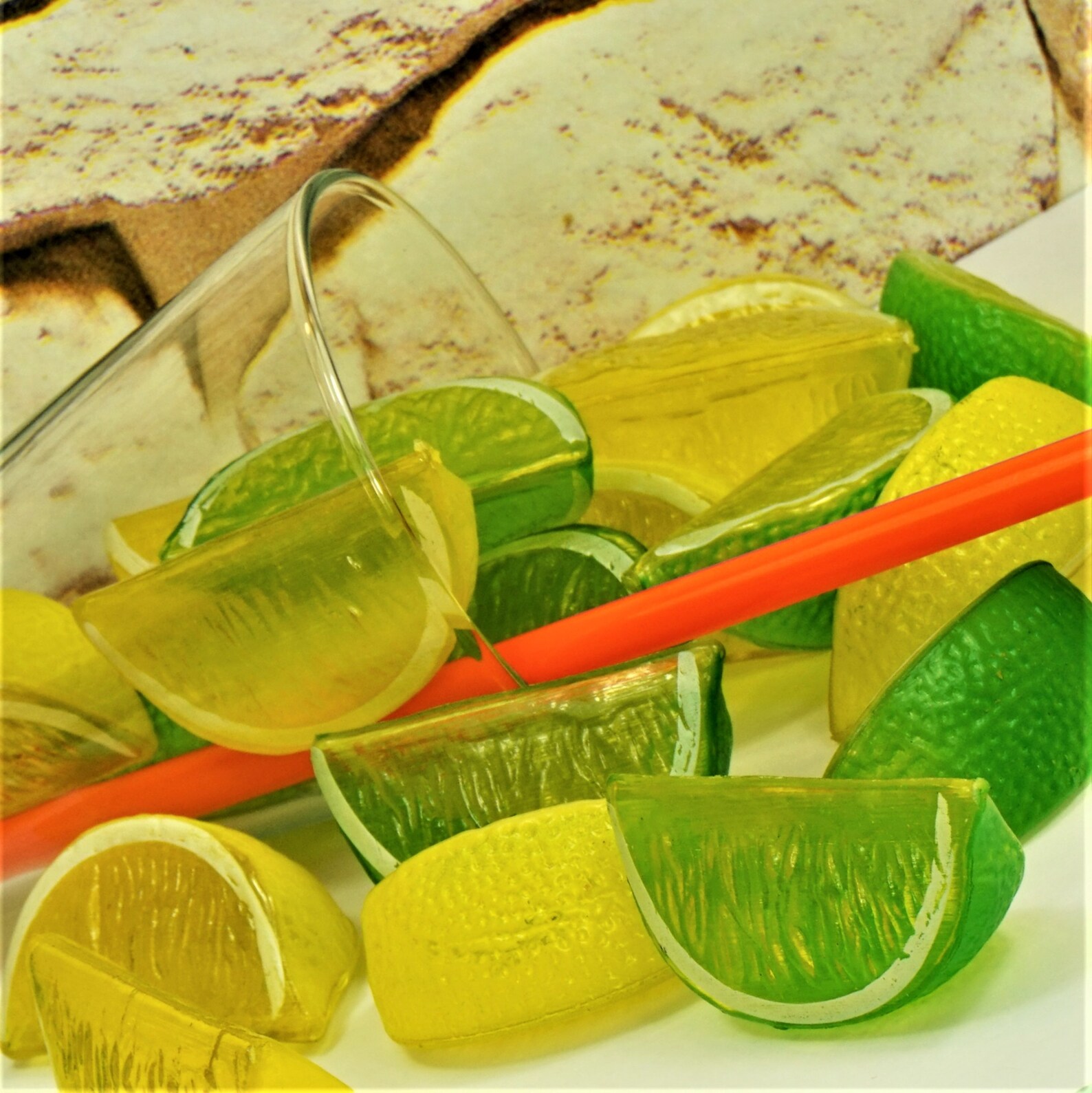 LIFELIKE CITRUS WEDGES Crafting Pieces Lime Wedges Lemon - Etsy