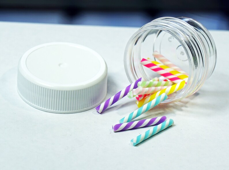 Mini TWISTED CANDY STICKS Cabochons Slime Charms Multicolor | Etsy