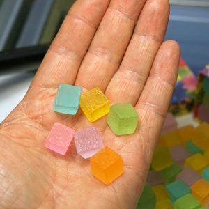 MULTI COLOR FROSTED Cubes 1/2" for Craft, Colorful Cubes, Diy Flatback ...