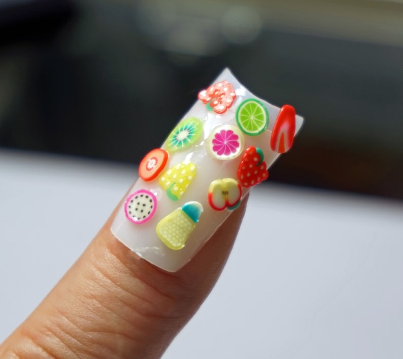 1000 PIECES 3D FRUITS Fimo Slice Polymer Clay Nail Art Decor - Etsy