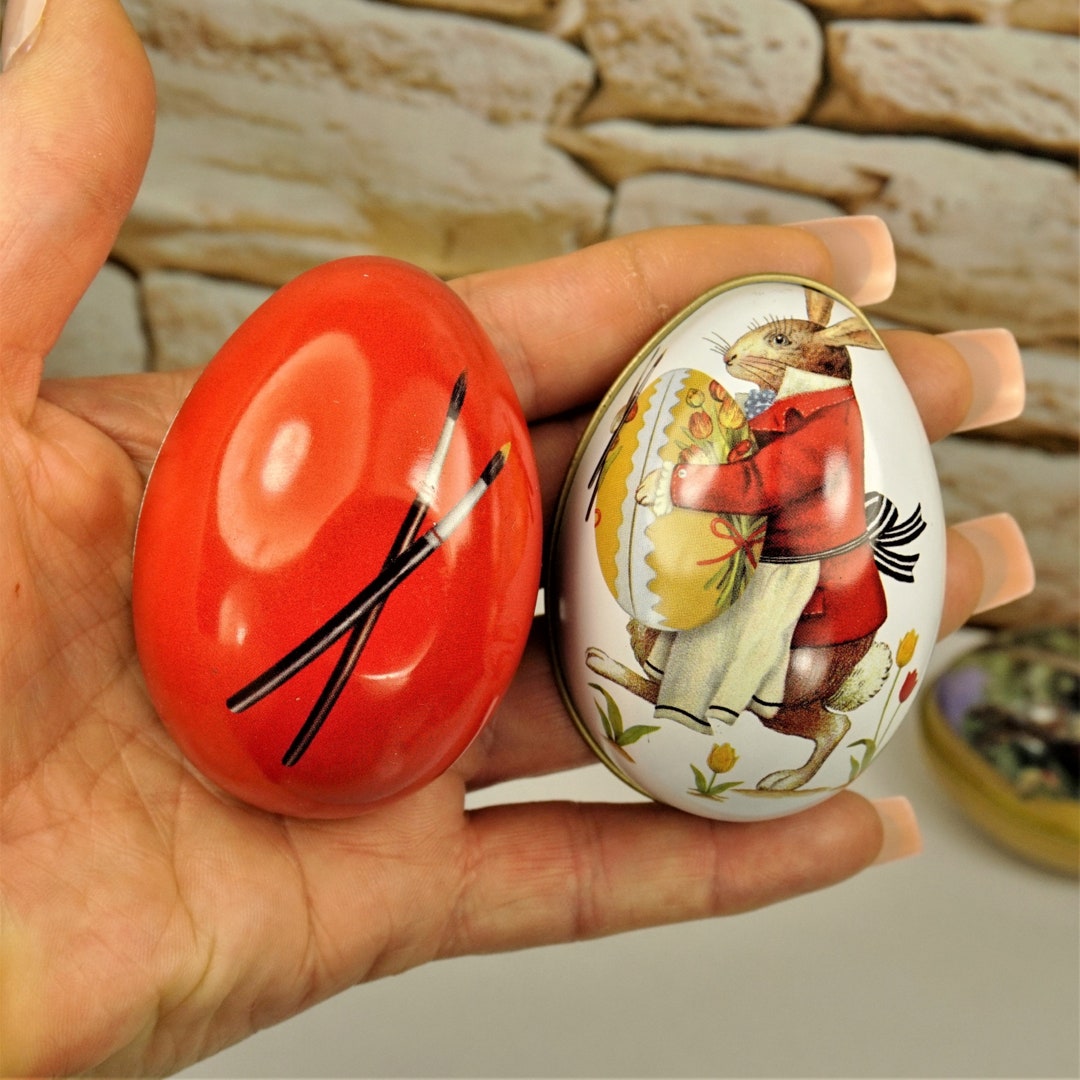 EGG SHAPED Gift BOX, Surprise Egg, Mini Tin Candy Box, Small Easter ...