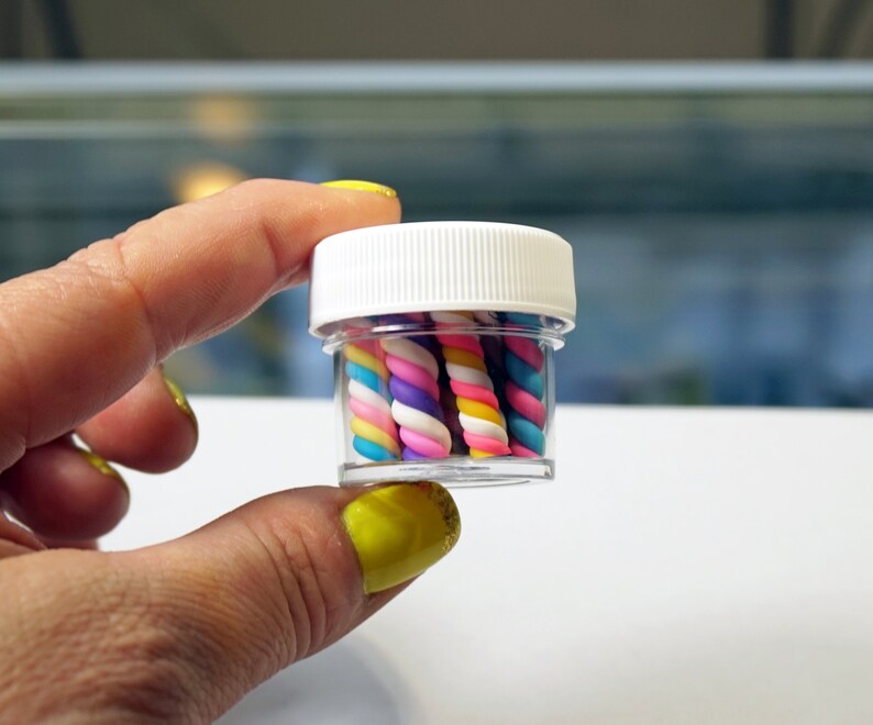 COTTON CANDY Swirl STICKS Slime Charms 12 Pcs in 1/2 Oz Jar - Etsy