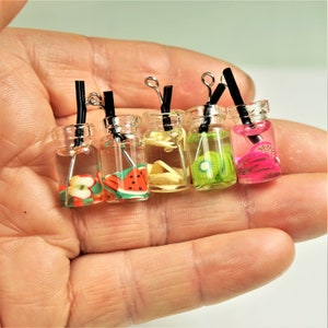 SMALL FRUIT CHARMS 2 Pc Jewelry Creation Fruit Pendants Dangle Earrings ...