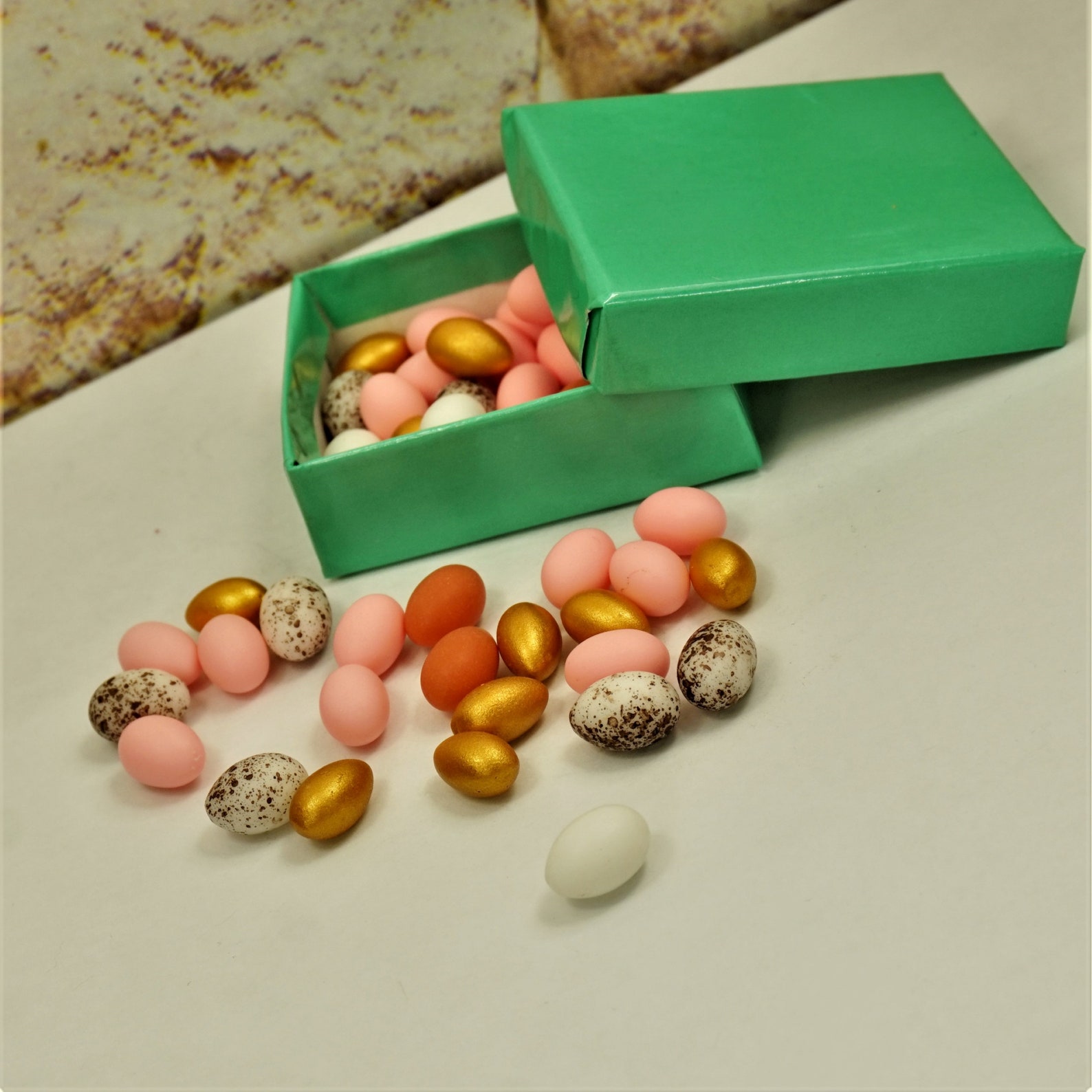EASTER EGGS in GIFT Box Assorted Colors Mini Eggs for Craft - Etsy