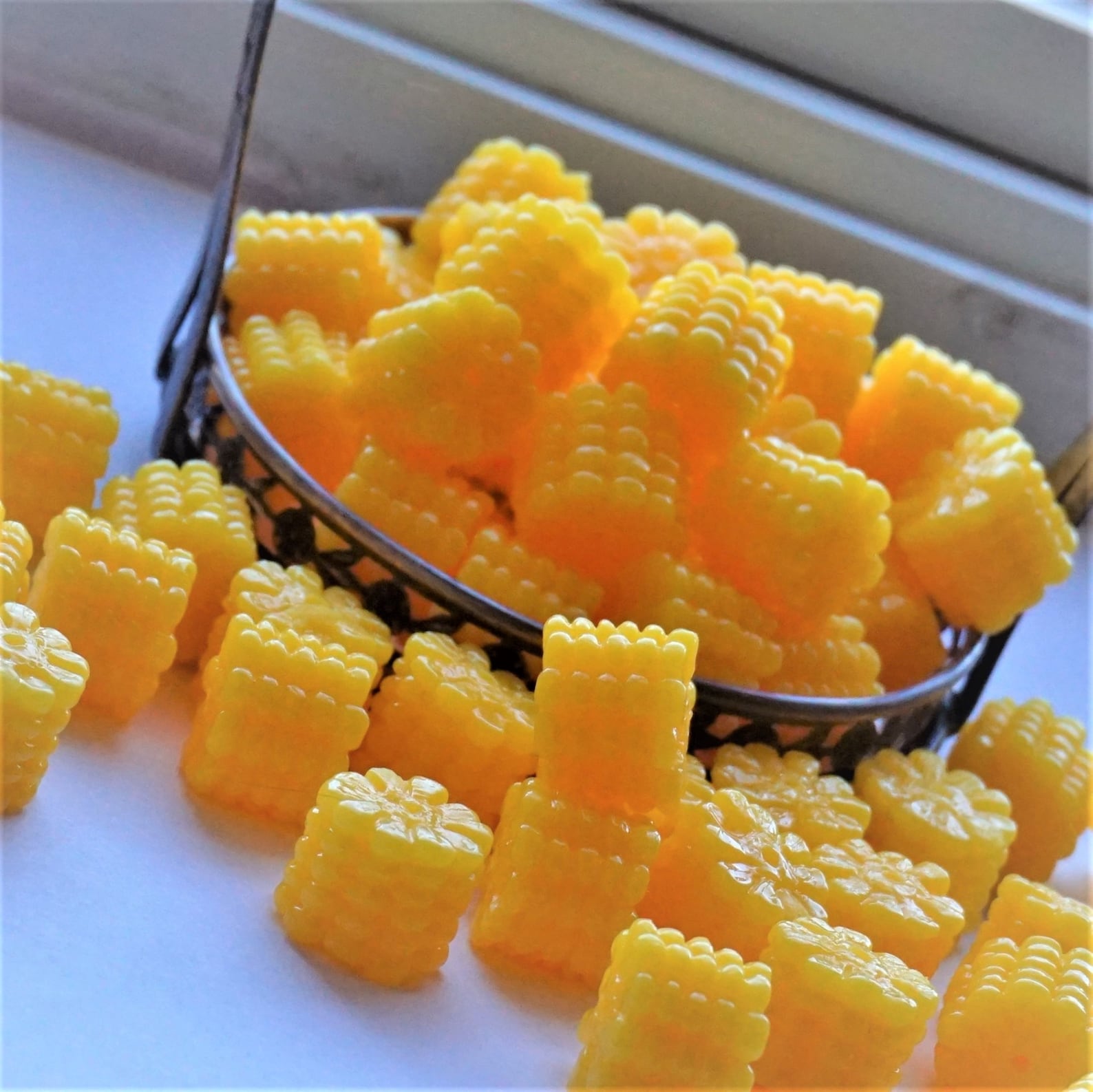 SOFT Resin CORN DIY Corn Cabochons Halloween Craft Yellow - Etsy