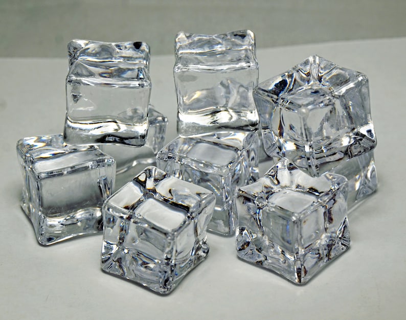 Clear Resin Ice Cubes, Christmas Party Decor, Craft Supplies, Set of 20 ...