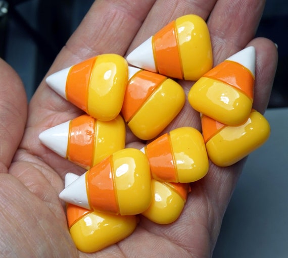 CANDY CORN Cabochons FLATBACK Slime Charms Resin Candy Corn | Etsy