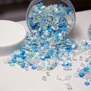 SNOWFLAKE CHRISTMAS SPRINKLES With Ice Christmas Craft Sprinkle Mix ...